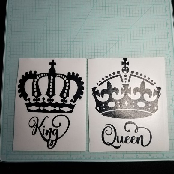Handmade | Wall Decor | Matching King Queen Vinyl Decal Sticker | Poshmark